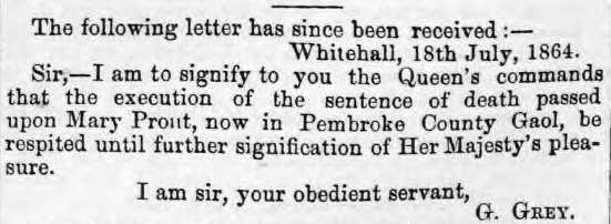 Mary Prout: Infanticide at Amroth. | Louvain Rees • hellohistoria